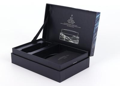 China Zilveren het Stempelen Aromatherapy Giftdoos, 2mm Doos van de Dikte de Zwarte Gift met Lint Te koop