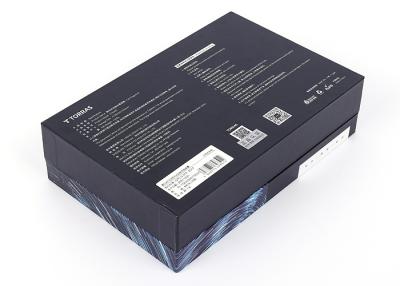China Zilveren het Stempelen Aromatherapy Giftdoos, 2mm Doos van de Dikte de Zwarte Gift met Lint Te koop