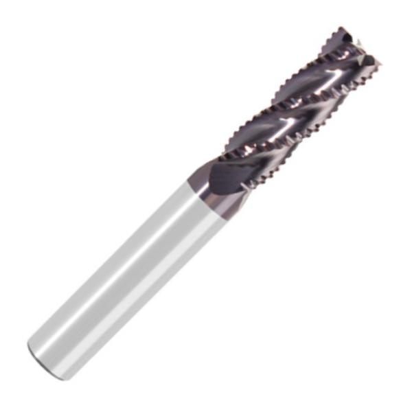 Quality 6mm HRC60 3 Flute Carbide Roughing End Mills For Steel AITiN Coated for sale
