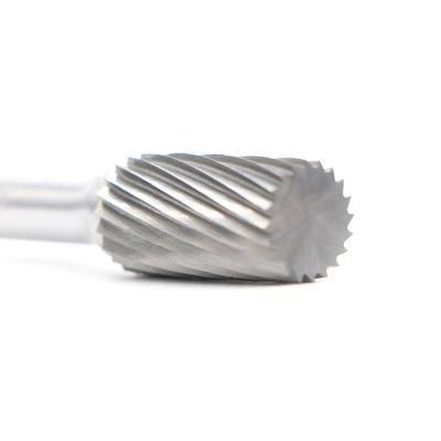 China 12mm SA Cylinder Carbide Burrs 6mm Shank Without End Cut 70mm Overall Length Single Cut for sale
