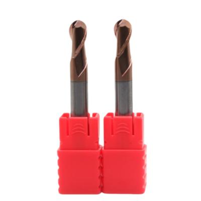 China 3mm Dia R1.5*3*6*3*50 2Flutes TiAISiN Carbide Ball Nose End Mill For Carbon Steel Alloy Steel Cast Iron for sale