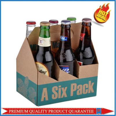 China Flexo Printing Six Pack Beer Bottle Carrier Box, Paper Corrugated Box for sale