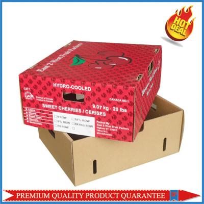 China Top and bottom Style Shape 5KG cherry paper color box with custom logo print for sale