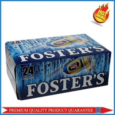 China high quality corrugated paper color box for 24 pieces 330mm beer bottle for sale