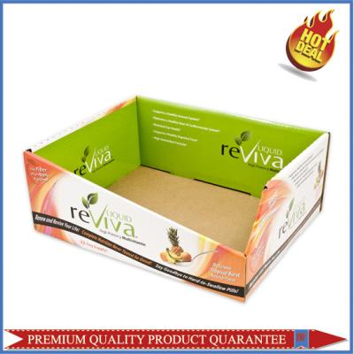 China custom cmyk full color offset print corrugated display box PDQ Walmart for sale