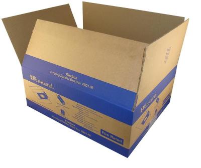 China High Quality Custom Logo Print Corrugated Shipping Box/ Moving Box RSC Style for sale