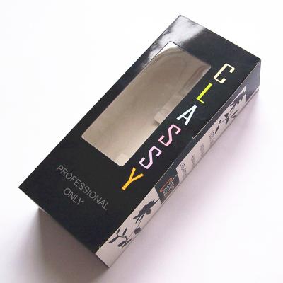 China Clear Plastic Window Matte Color Printed Carton Box for Hair Extension for sale