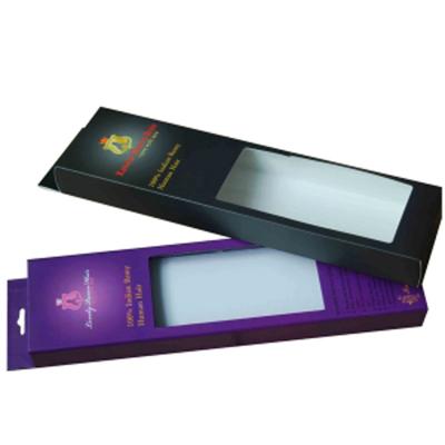China Custom Artwork Logo Printed Matte Hair Extension Color Carton Box for sale