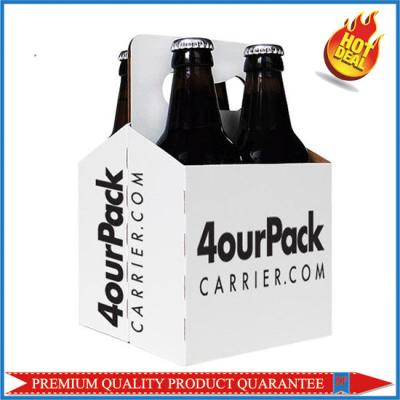 China Custom Design Printed Color Corrugated Paper 330ml Beer Bottle Carrier Box for sale