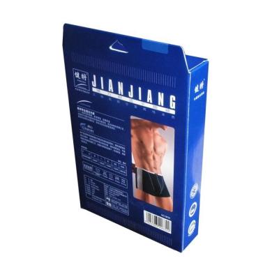 China Glossy Lamination Garment Apparel Paper Packaging Box with Custom Print Color for sale