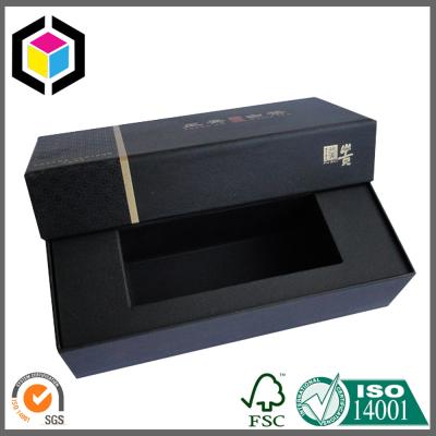 China Matte Black Logo Gold Foil Print Cardboard Paper Gift Packaging Box EVA Foam Insert for sale