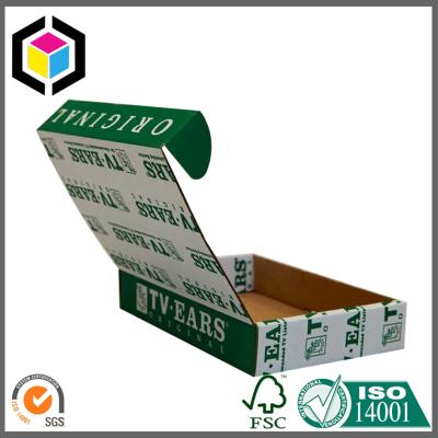 China Strong Quality Green Color Print Shoe Corrugated Cardboard Mailing Box for sale