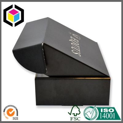 China Luxury Matte Black Custom Print Corrugated Cardboard Hat Shipping Box for sale