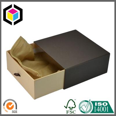 China Elegant Drawer Shape Gift Paper Packaging Box Ribbon for sale