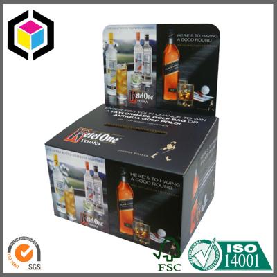 China Double Wall Heavy Duty Bottle Water Corrugated Cardboard Display Box Stand for sale