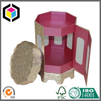 China Octagon Shape Style Matte Color Print Rigid Chipboard Paper Gift Box with Lid for sale