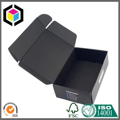 China Matte Black Color CMYK Printing Corrugated Cardboard Shipping Box Mailer Box for sale