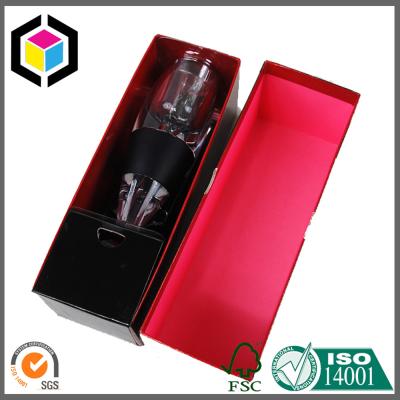 China Detachable Lid Rigid Chipboard Paper Gift Box for Red Wine Package for sale