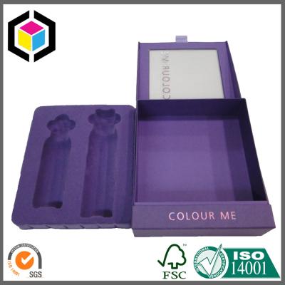 China Hinged Lid Rigid Chipboard Paper Gift Box Clear Window for Cosmetics Package with Insert for sale