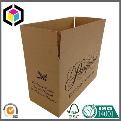 China Black Color Print RSC Corrugated Cardboard Carton Shipping Box for sale
