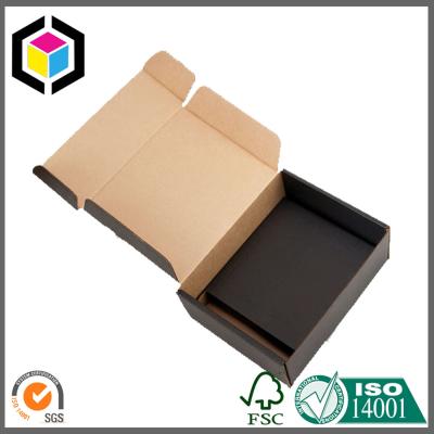 China Black Color Outside Print Corrugated Cardboard Carton Shipping Box for sale