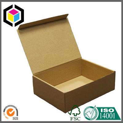 China Plain Brown Kraft Color Paper Corrugated Carton Shipping Package Box for sale