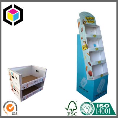 China Glossy Custom Color Print Corrugated Cardboard Display Box Stand for Shopping Mall for sale