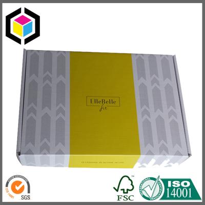 China Matte Grey Color Custom Print Corrugated Cardboard Shipping Box for Clothes for sale