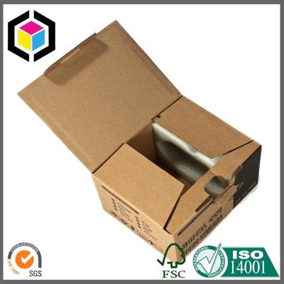 China Black Color Print Flex Corrugated Cardboard Packaging Box Screws Saddle for sale