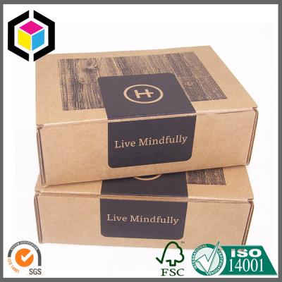 China Black Color Print Kraft Corrugated Shipping Box; Cardboard Mailing Box for sale