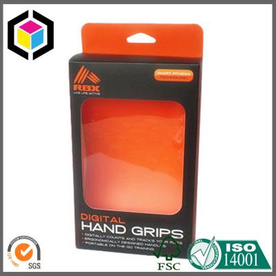 China Lamination Matte Color Printing Paper Box with Clear Plastic Window Hanging Tab for sale