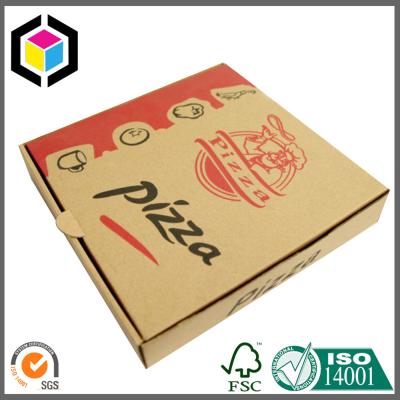 China Pizza Take Away Food Grade Paper Carton Box; Color Print Pizza Paper Packaging Box for sale