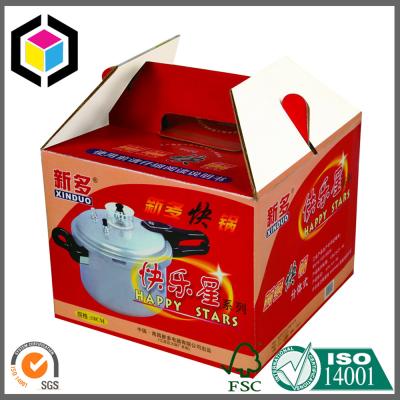 China Gable Corrugated Packaging Box; Custom Color Print CMYK Portable Packaging Box for sale