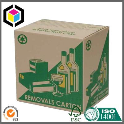 China Green Color Logo Custom Print Beer Packaging Box; Wine Corrugated Packaging Box for sale