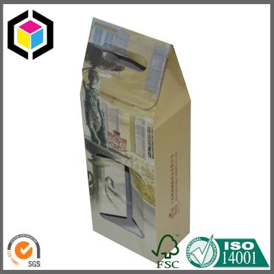 China Two Bottle Wine Corrugated Packaging Box; Gable Wine Packaging Box for sale