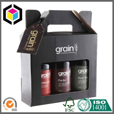 China Gable Top Handle Corrugated Box; Brewery Beer Bottle Cardboard Packaging Box for sale