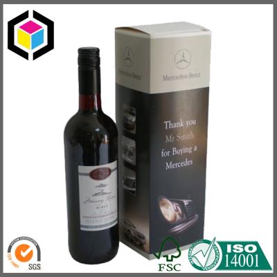China Matte Custom Color Logo Printed Wine Carton Box; Single Bottle Wine Color Box for sale