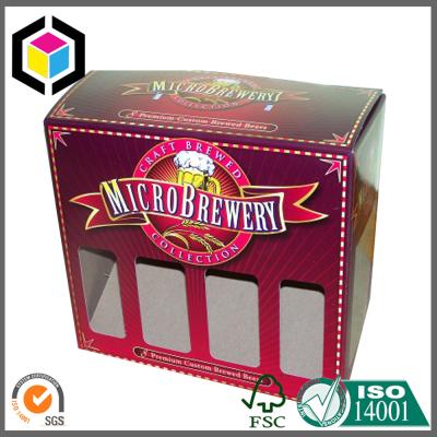 China Super Quality Beer Bottle Carton Packaging Box; Beer Corrugated Packaging Box Window for sale
