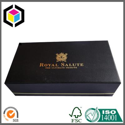 China Hot Stamp Gold Foil Logo Paper Gift Box; Black Color Lid Base Gift Packaging Box for sale