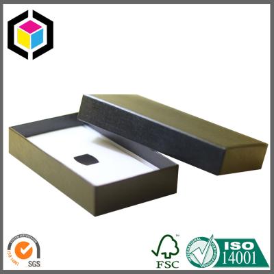 China Recyclable Black Chipboard Paper Gift Box for Jewelry Packaging; Jewelry Paper Box for sale