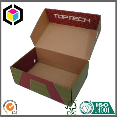 China Flexo Color Printing Shoes Corrugated Packaging Box; Shoes Folding Corrugated Box for sale