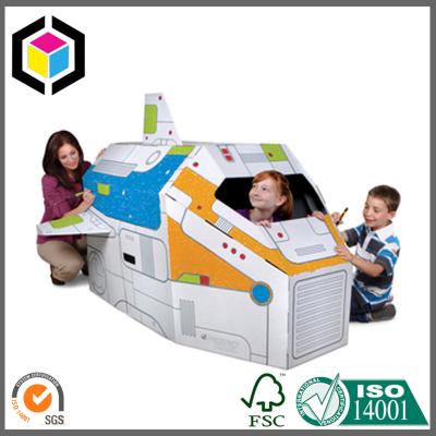 China Elegant Corrugated Playhouse Box for Children; Color Print Cardboard Playhouse for sale