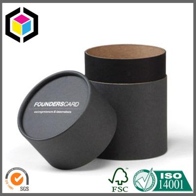 China Black Color Printing Paper Round Tube for Cosmetics; Lid Off Custom Gift Paper Tube for sale