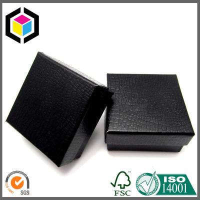 China Luxury Crocodile Leather Black Color Gift Box; Rigid Chipboard Paper Gift Box for sale