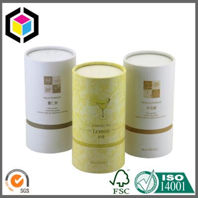 China Gold Logo Print Cardboard Cosmetic Tubes; Custom Color Print Tea Paper Tubes for sale