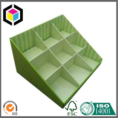 China Green Color Corrugated Display Counter Box; Recyclable Cardboard Display Box for sale
