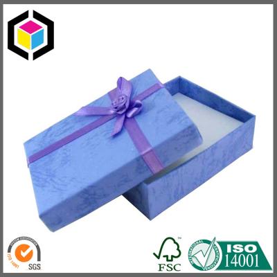 China Special Paper Surface Gift Packaging Box; Blue Color Print Cardboard Gift Box for sale