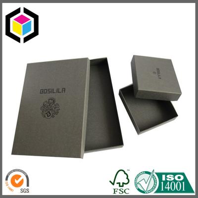 China Excellent Quality Black Gift Packaging Box; Glossy Spot UV Logo Gift Paper Box for sale