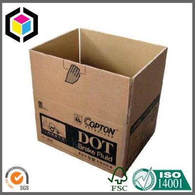 China Black Logo Flexo Printed Double Wall Corrugated Box; RSC Corrugated Packaging Box for sale