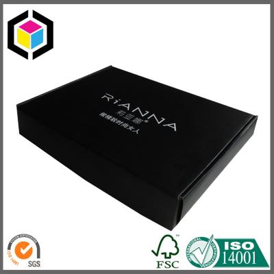China Black Color Cardboard Mailing Box; Colored Tuck Top Corrugated Shipping Box for sale